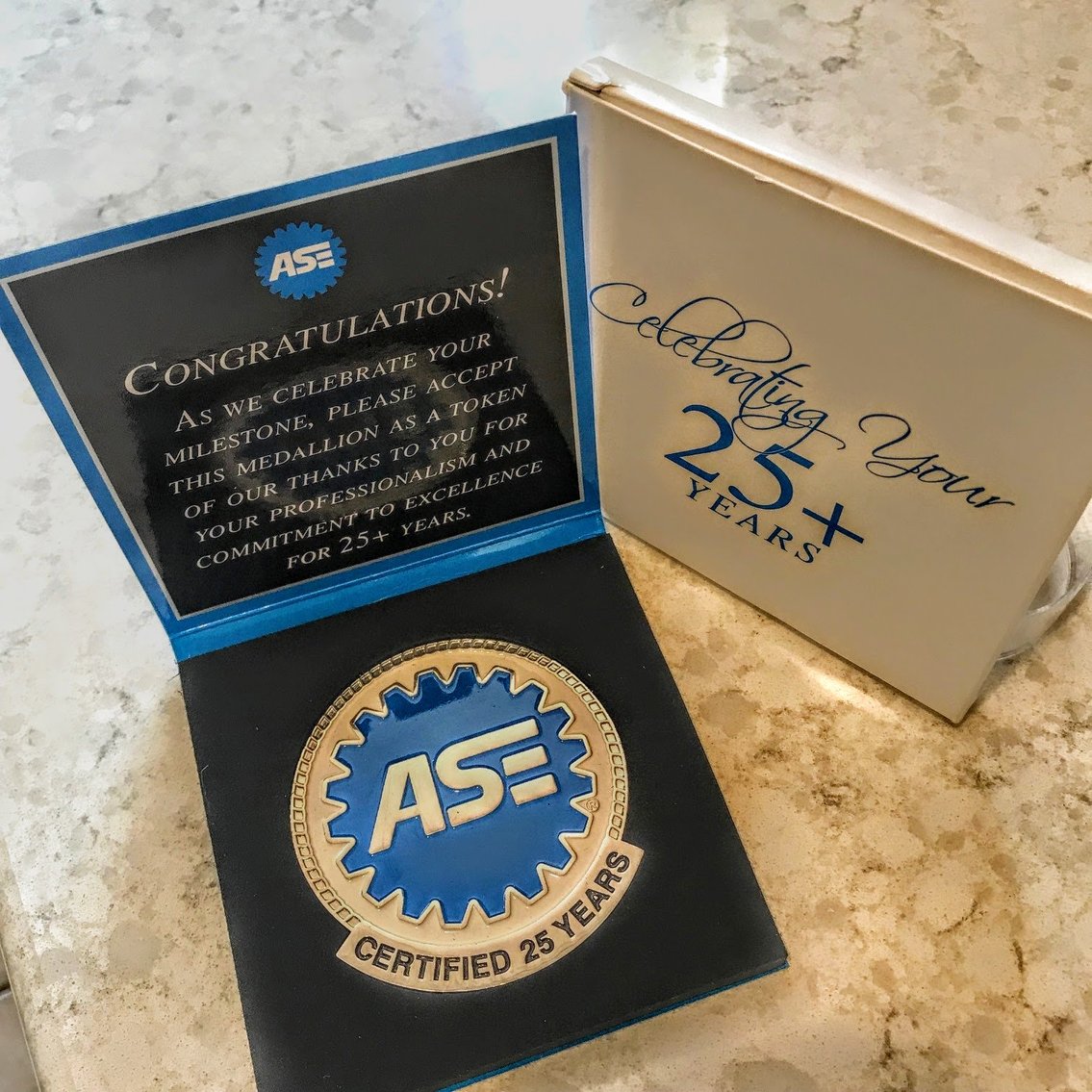 Bill DeBoer 25 Years ASE Certified