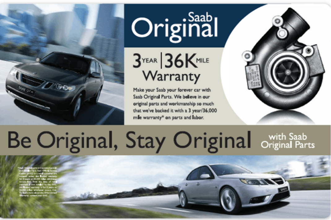 Original parts, exceptional warranty
